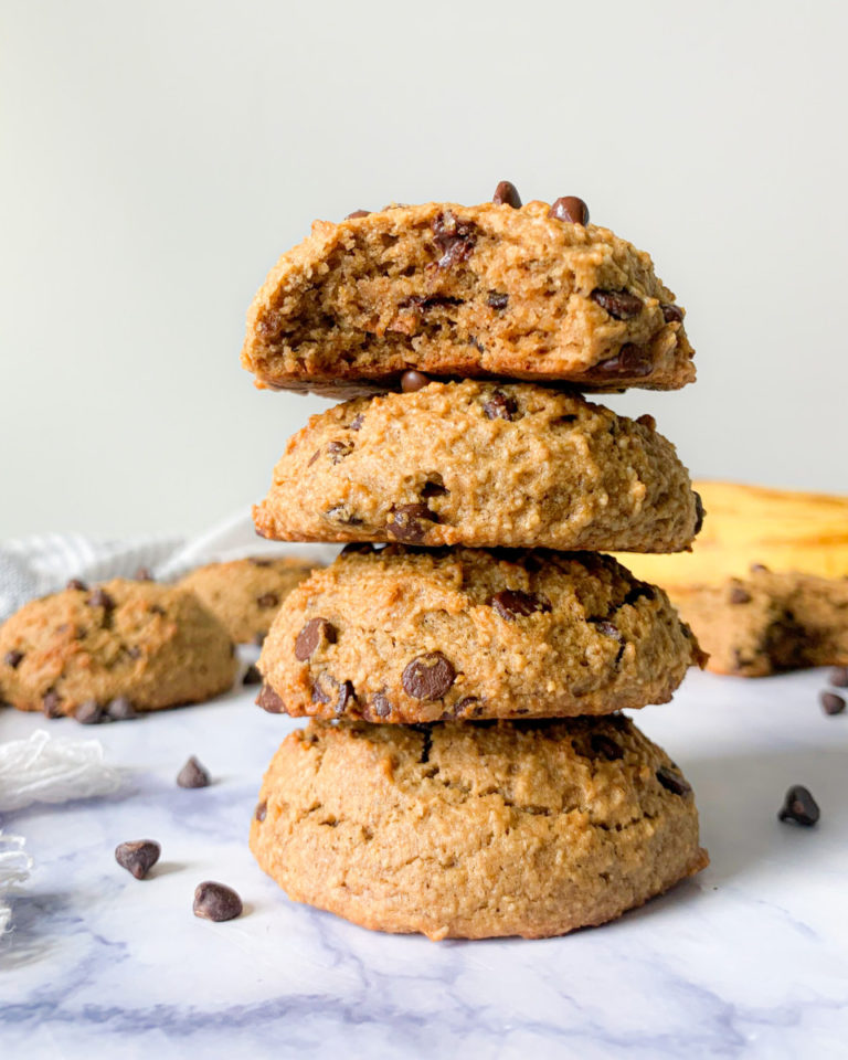Vegan Banana Chocolate Chip Cookies [GF, Oil-Free] • Wholesome Crumbs